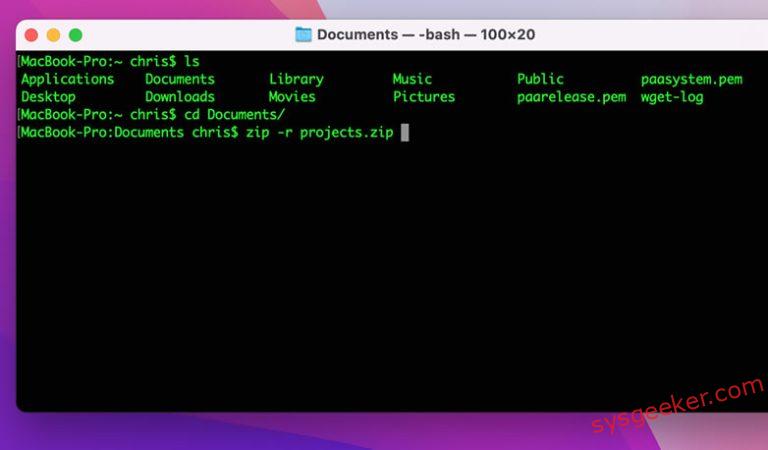 How to Zip A File on Mac using Terminal