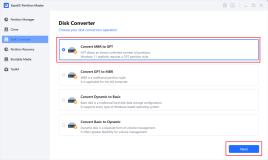 How to Convert MBR to GPT without Losing Data?