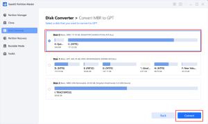 How to Convert MBR to GPT without Losing Data?